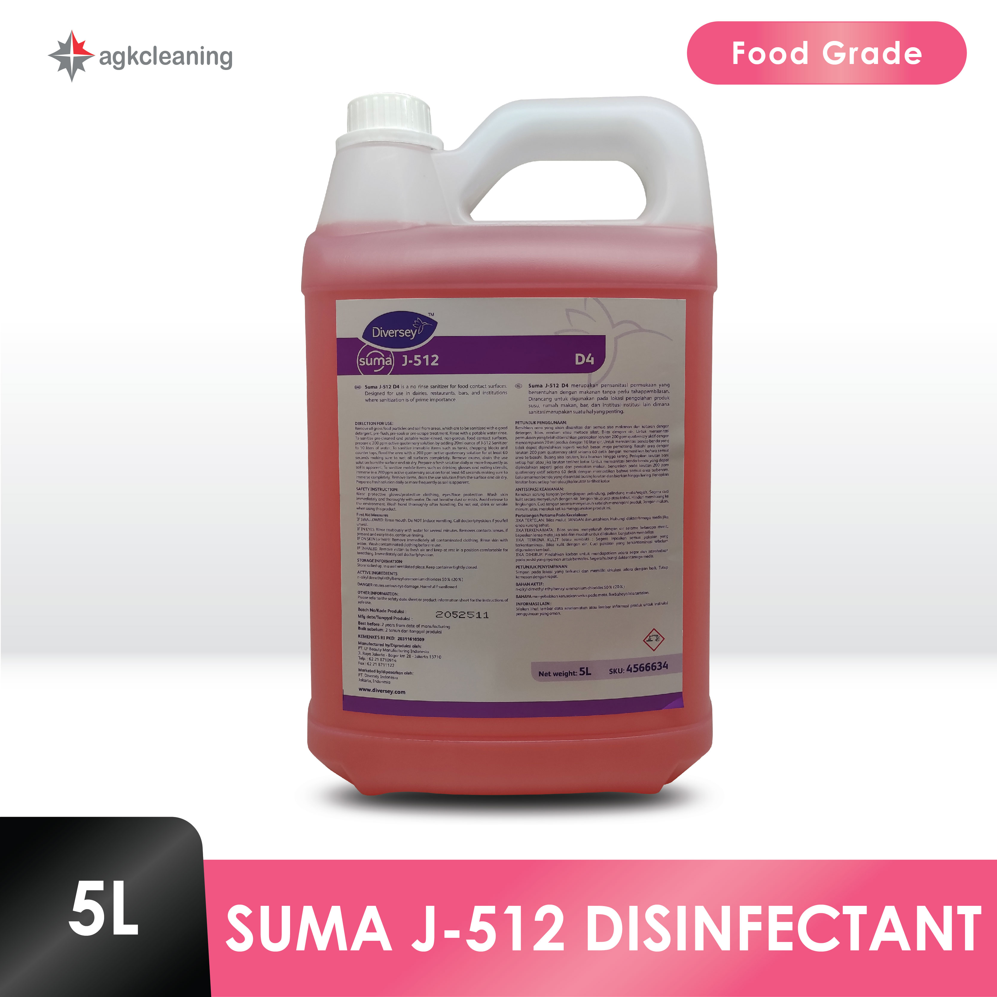 Jual Disinfectant Food Grade | SUMA J-512 D4 | Desinfektan | Cairan ...