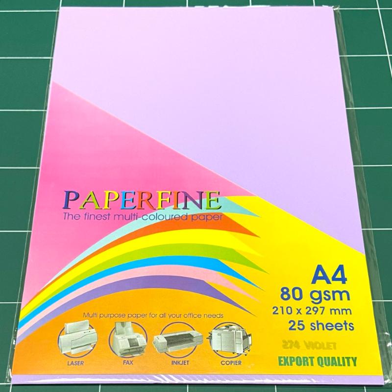 Jual Paperfine Kertas HVS - Ungu [A4/25 Lembar] di Seller The Kingdom ...