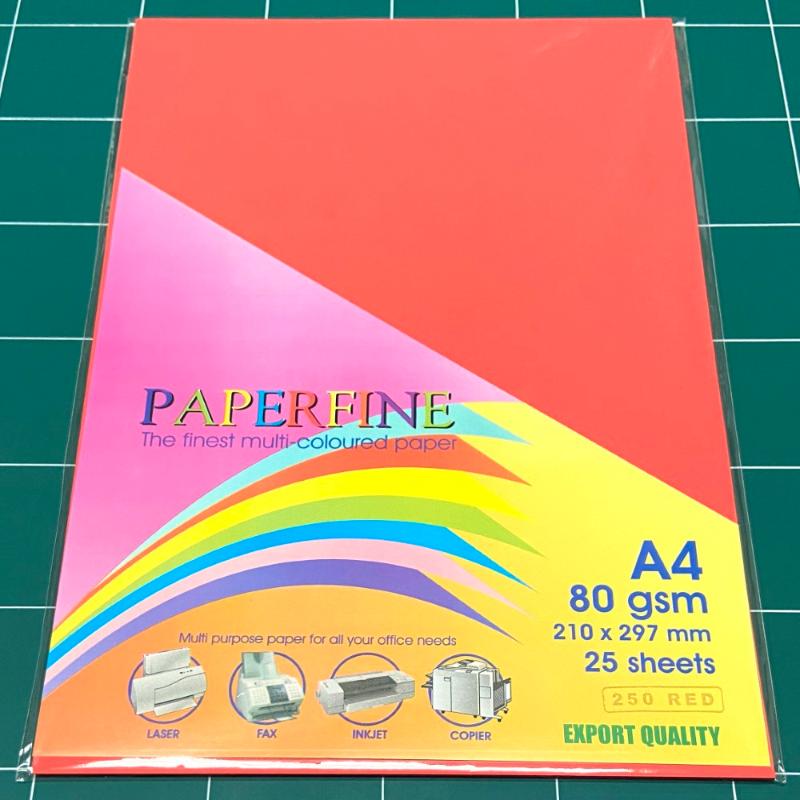 Jual Paperfine Kertas Hvs A4 - Merah [25 Lembar] Di Seller Prima ...