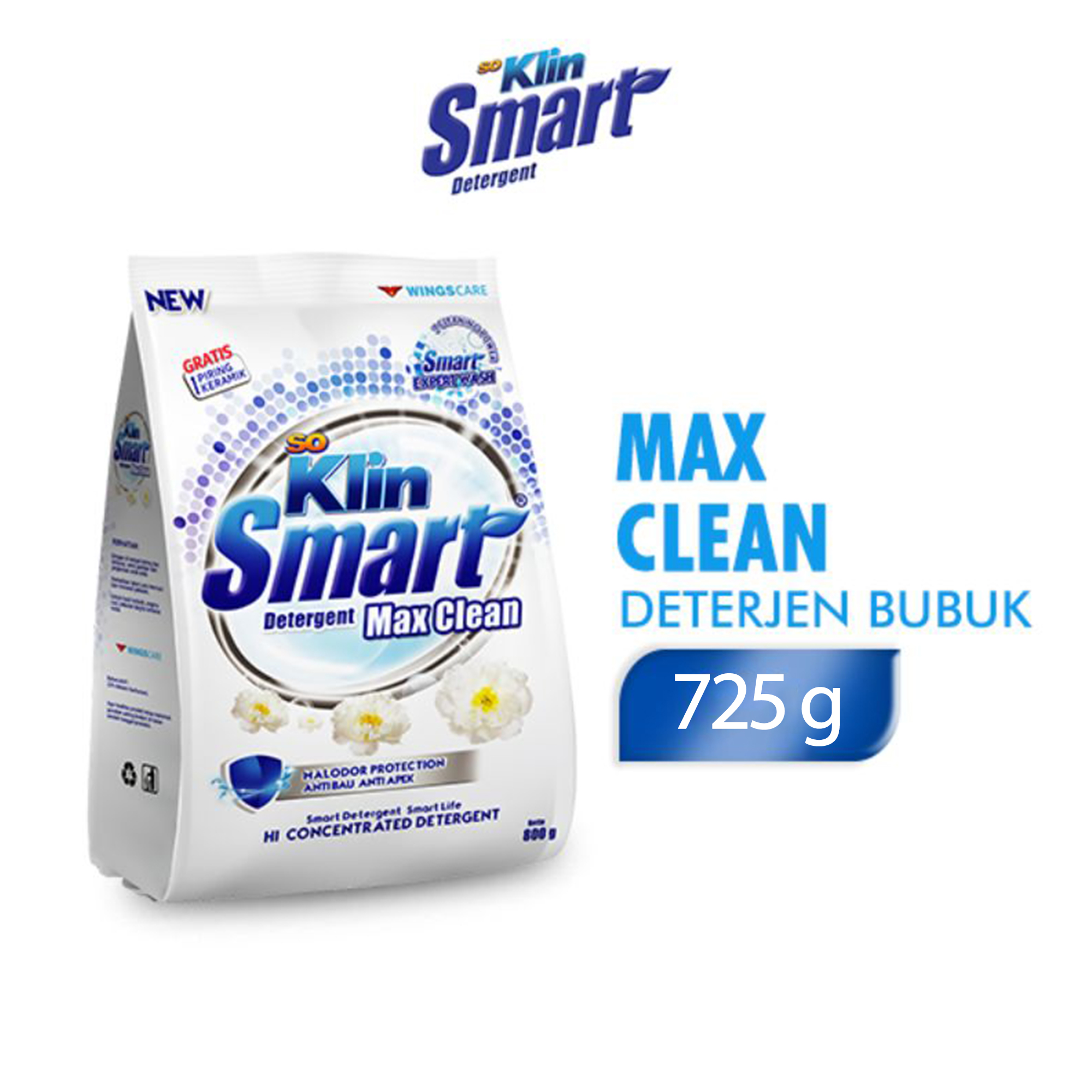 Promo So Klin Smart Max Clean Powder Detergent [725g] Diskon 23% di ...