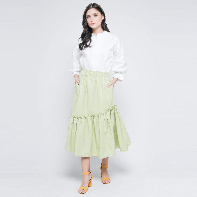 Jual Nona Oasis Skirt Rok Wanita - Sage Green Di Seller Nona. - Gudang ...