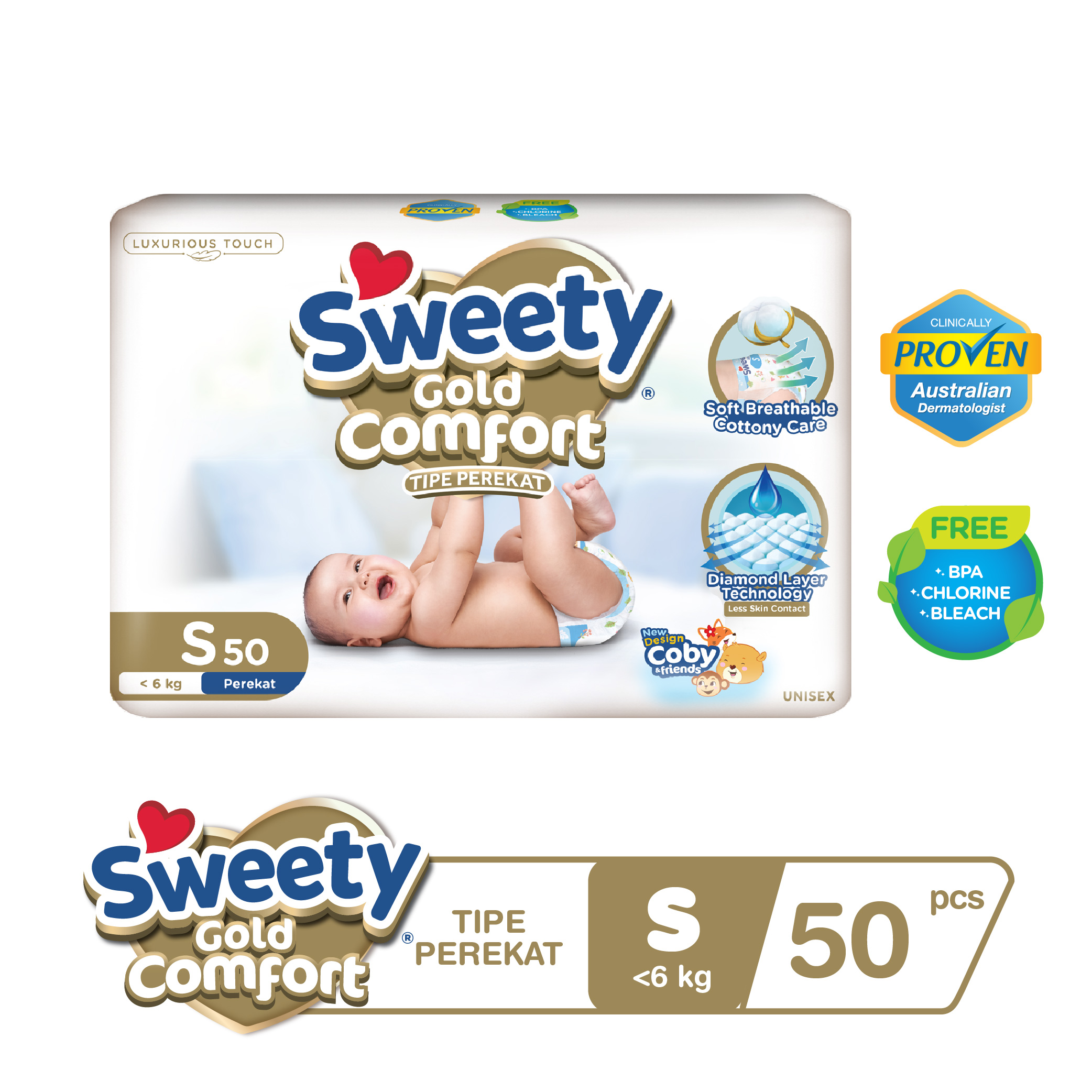 Promo Sweety Gold Comfort S 50 Pcs Diskon 35% di Seller Blibli.com ...