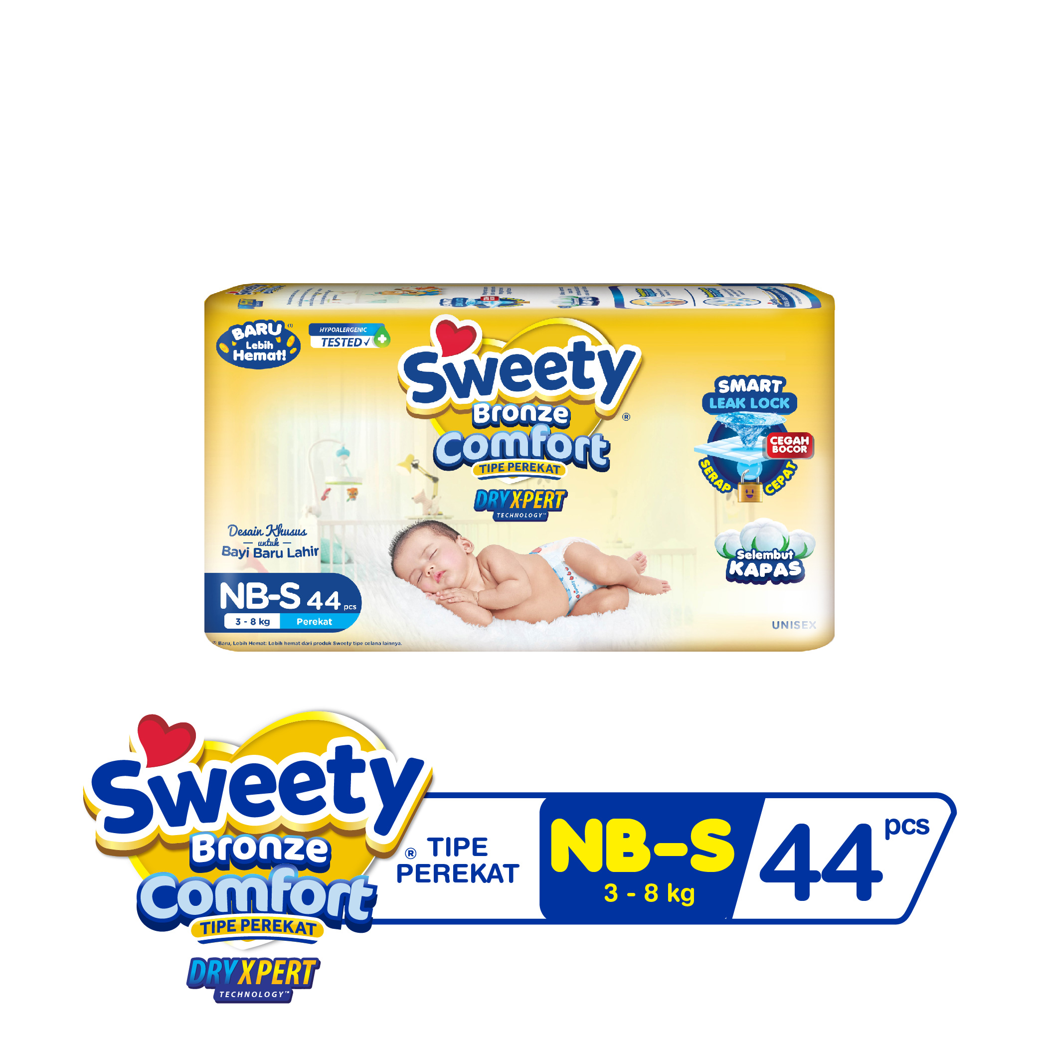 Promo Sweety Bronze Dry X-pert Comfort Nb-s 44 Pcs Diskon 24% Di Seller ...