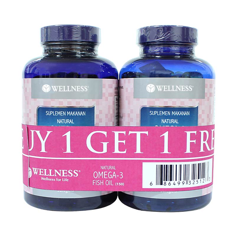 Jual Buy 1 Get 1 Free - Wellness Omega 3 1000 MG Suplemen Kesehatan ...