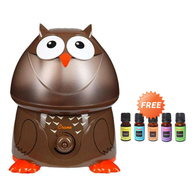Promo CRANE USA Adorables Oscar the Owl Air Humidifier + Free Essential ...