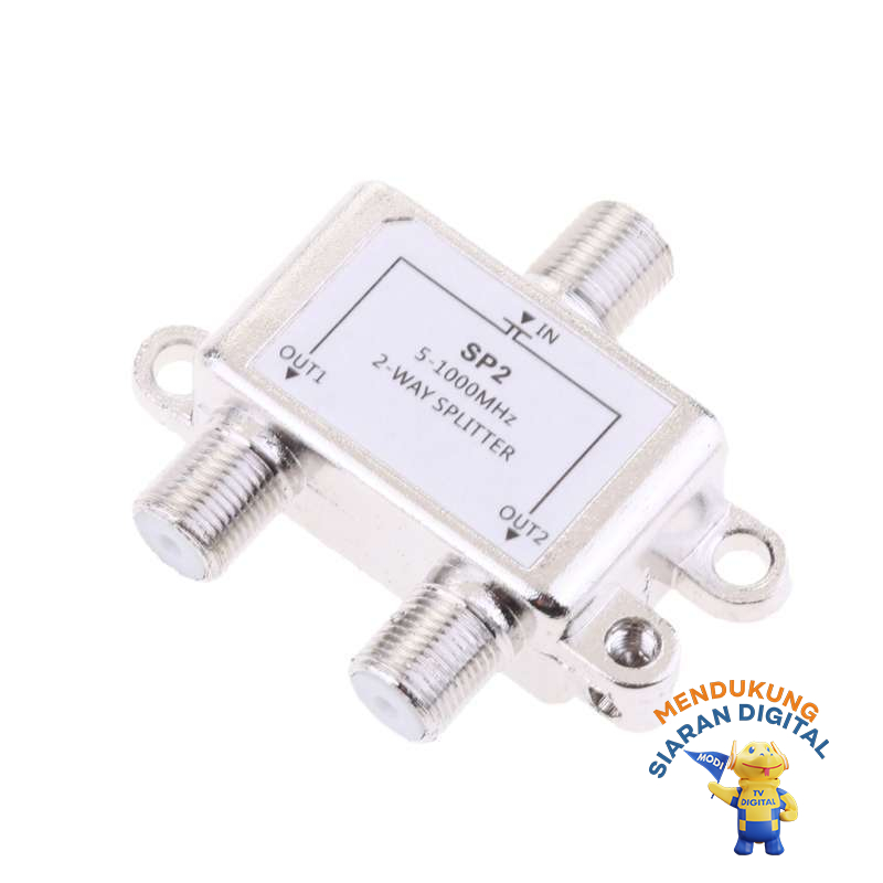 Promo 2 Way F Type Cable CATV Broadband TV Antenna Splitter 5-1000MHz ...