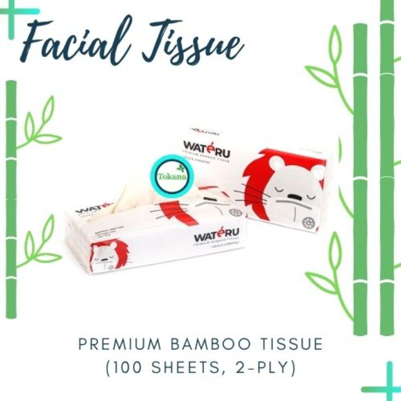 Jual Wateru - Premium Bamboo Facial Tissue/Tisu Wajah Bambu (100 sheets ...