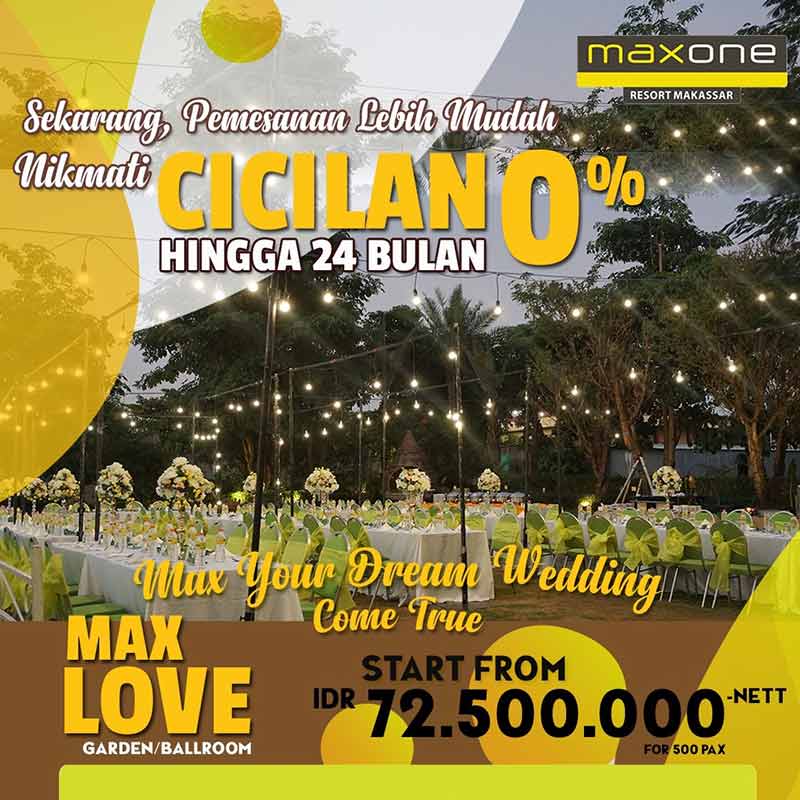 Jual MaxOneHotels.com Paket Wedding Max Love E-Ticket di Seller Maxone ...