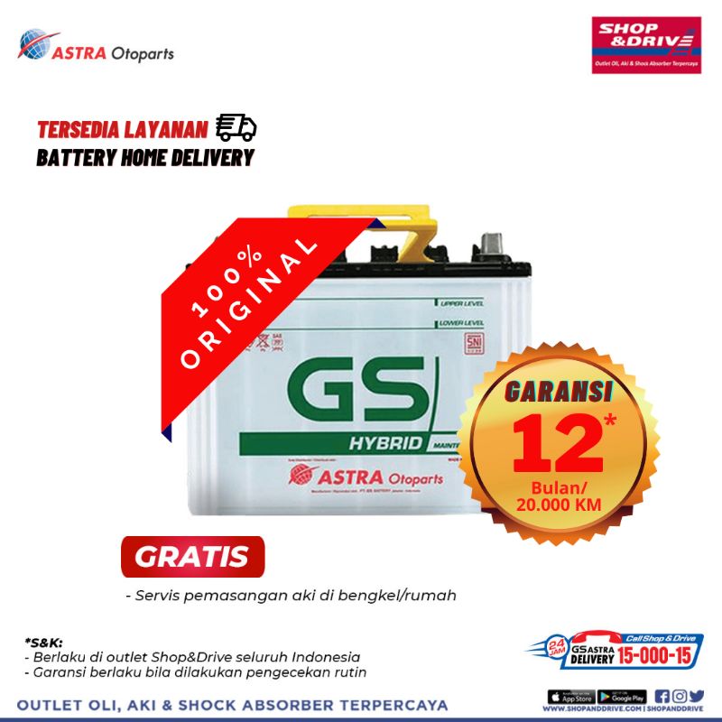 Jual GS Hybrid NS40Z untuk mobil Avanza, Xenia, APV, Taruna, Esteem, Splash, dll (aki standar ...