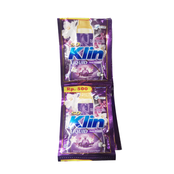 Promo So Klin Liquid Violet Deterjen Kemasan Sachet [22 ml x 12 Sachet ...
