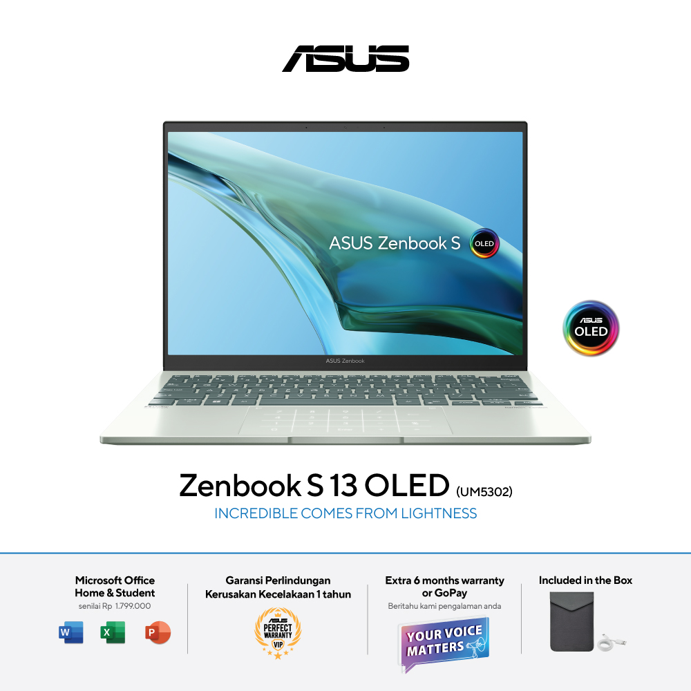 Jual Zenbook S 13 OLED UM5302TA-OLEDS7112 (AMD Ryzen™ 7 6800U Mobile/16GB/1TB SSD/Windows 11 ...