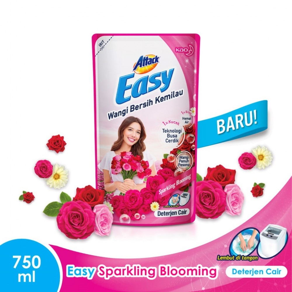 Jual Attack Liquid Detergent Easy Sparkling Blooming - Deterjen Cair ...