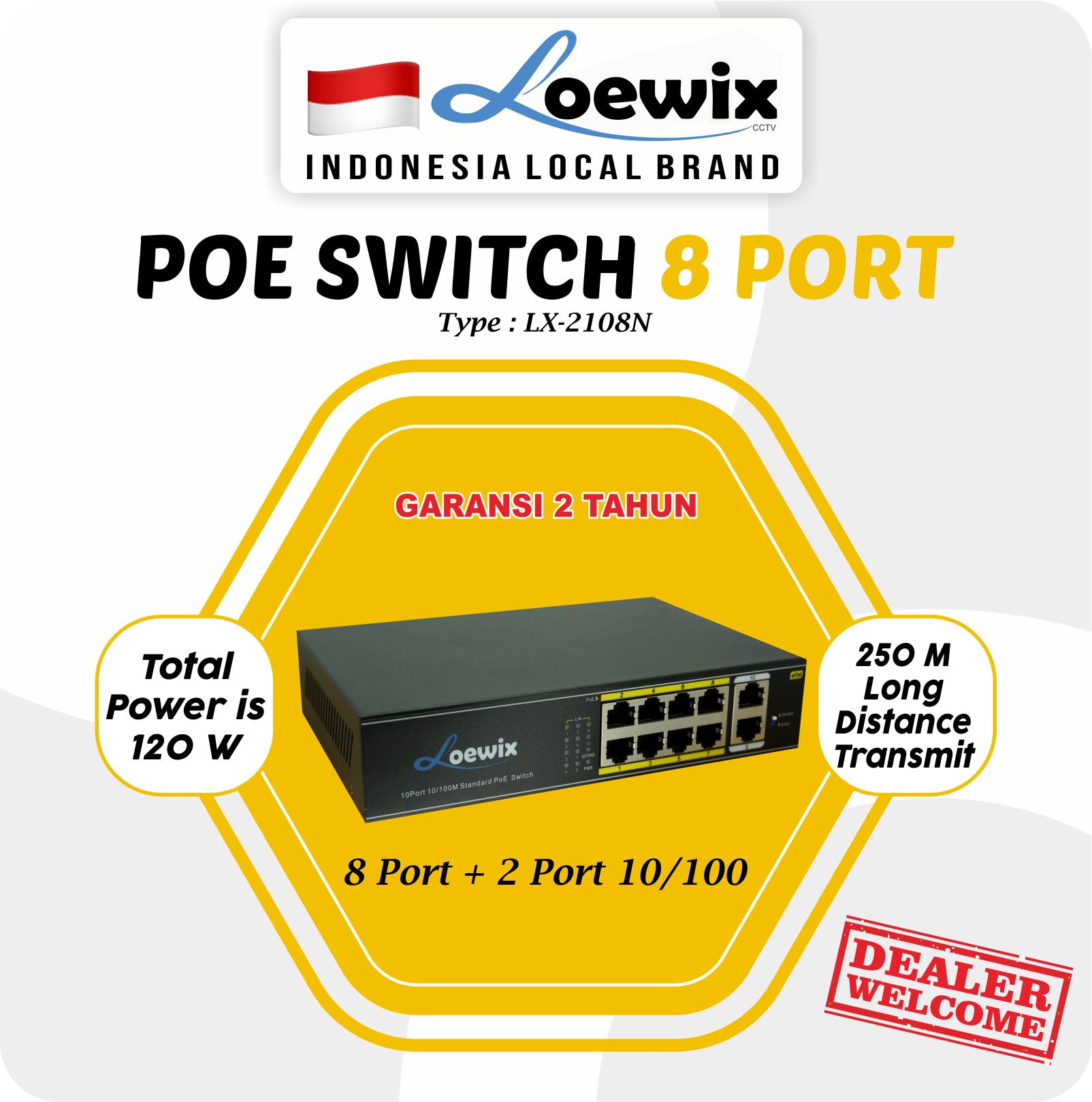 Jual Poe Switch Cctv 8 Port Original Murah - Harga Diskon Februari 2024 ...