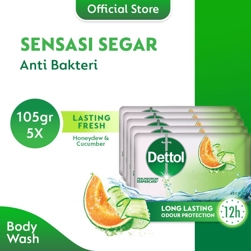 Jual Dettol Lasting Fresh Anti-Bakteri Sabun Mandi [100 g/ 5 pcs] di ...