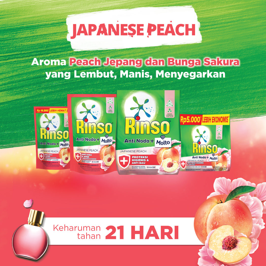 Promo Rinso Molto Detergent Bubuk Deterjen Anti Noda Japanese Peach 1.2 ...