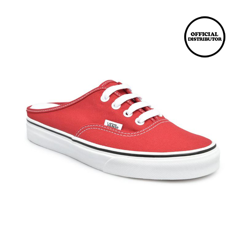 Promo Vans Authentic Mule Sepatu Unisex -Racing Red-True White - - 5.5 ...