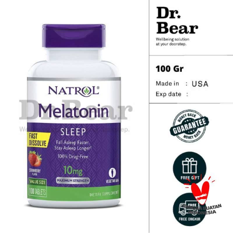 Promo Natrol Melatonin 10 Mg Fast Dissolve Strawberry (100 Tablets ...