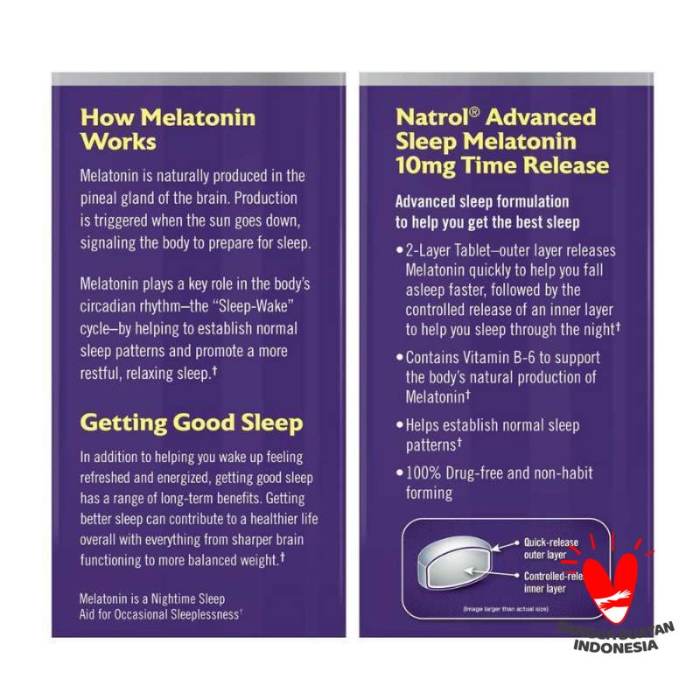 Promo Natrol Melatonin 10 Mg Time Release ( 100 Tabs) Diskon 30% di ...