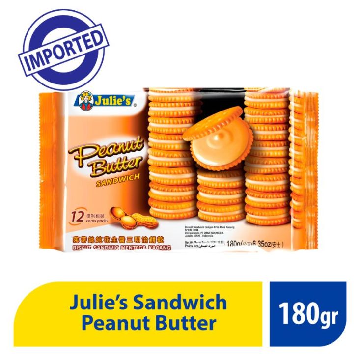 Jual Julie's Peanut Butter Sandwich [180 g] Online Maret 2021 | Blibli