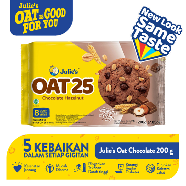 Promo Julie's Oat 25 Chocolate Biskuit [200 g] Diskon 21% di Seller ...