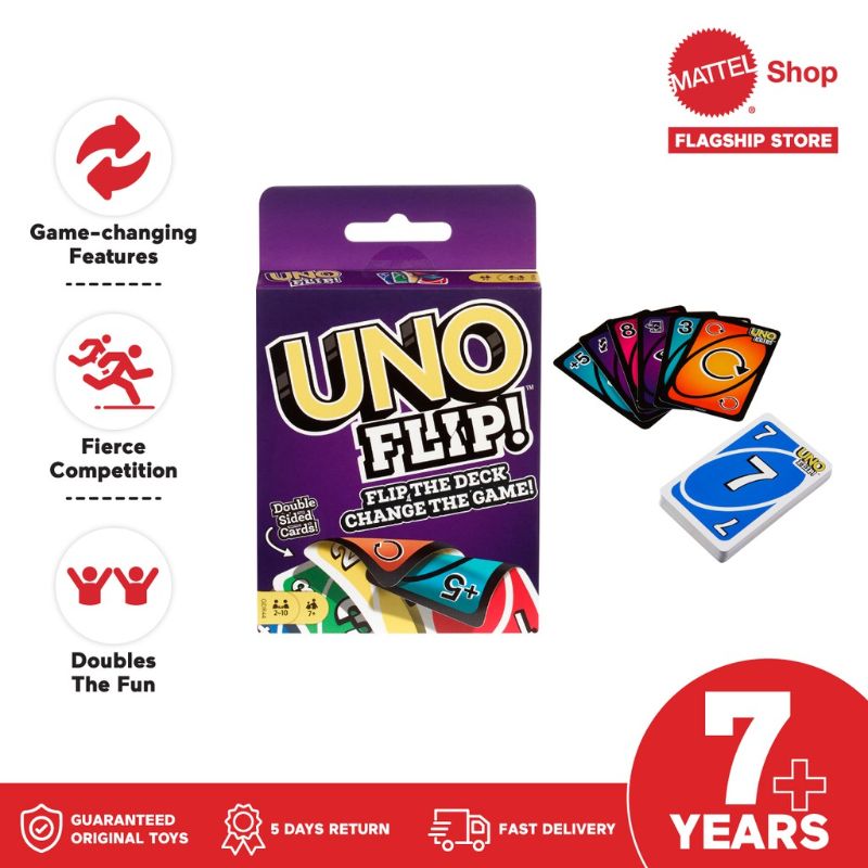 Promo UNO Flip - Permainan Diskon 25% di Seller Mattel Official Store ...
