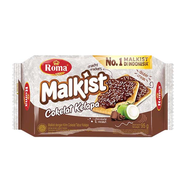 Jual ROMA MALKIST COKELAT KELAPA 95 GR - BISKUIT di Seller Hypermart ...