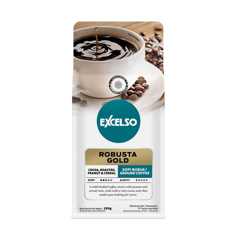 Jual Excelso Robusta Gold Ground Bubuk Kopi [200 g] di Seller UbruKopi ...