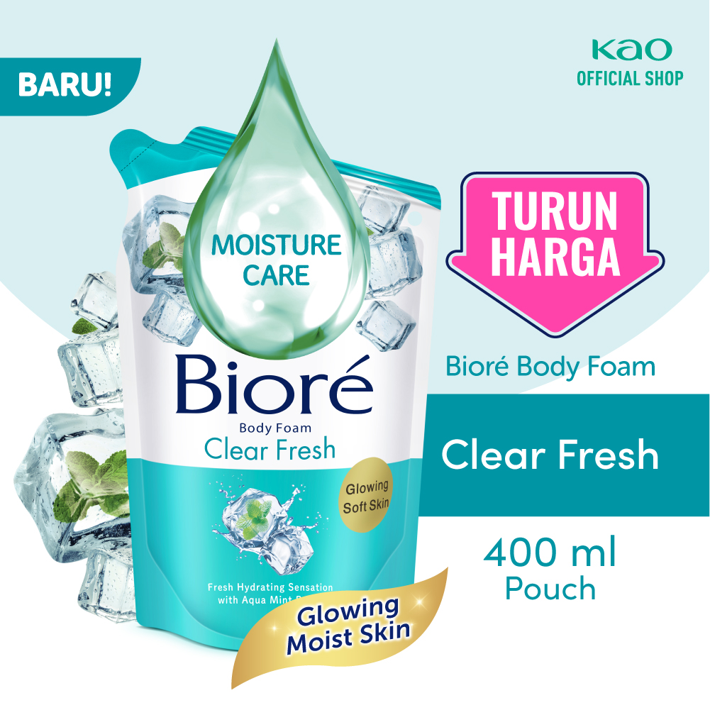 Promo Biore Clear Fresh Pouch Body Foam [400 Ml] Diskon 14% Di Seller ...
