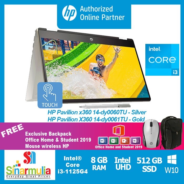 Jual Hp Pavilion X360 14-dy0060tu/dy0061tu I3-1125g4 512gb Ssd 8gb ...