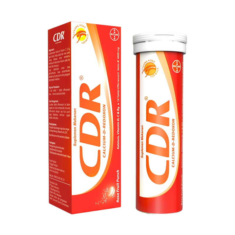 Jual CDR Calcium D-Redoxon Rasa Fruit Punch Effervescent [10 Tabs] di ...
