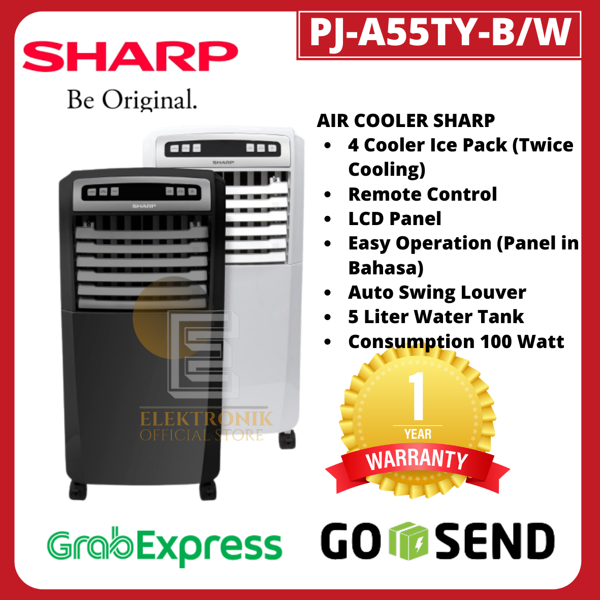 Jual SHARP AIR COOLER PJ-A55TY PENDINGIN RUANGAN/PJA55TY di Seller ...