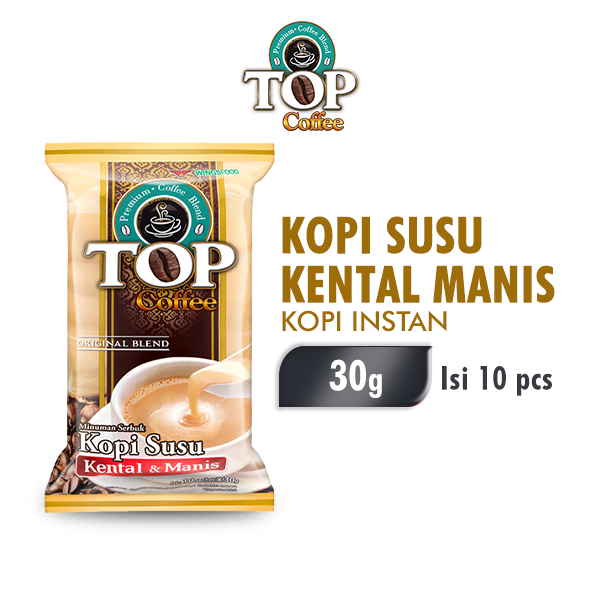 Jual TOP Coffee Kopi Susu Kental Manis 3 In 1 Pack 10X30GR di Seller ...