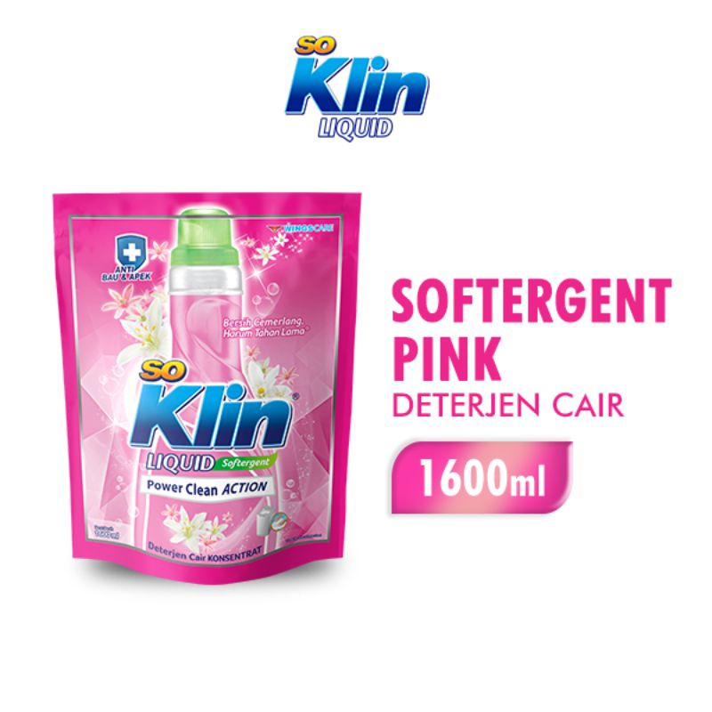 Promo So Klin 80810 Liquid Detergent Softergent Pouch 1600 Ml Diskon 42 ...