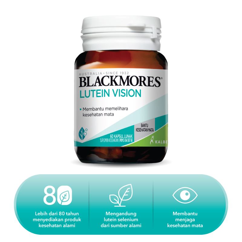 Promo Blackmores Lutein Vision Bpom Kalbe Vitamin Suplemen Mata - 60 ...