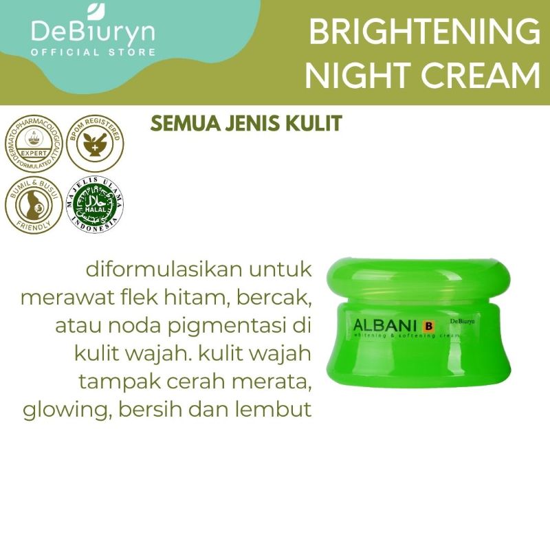 Jual DeBiuryn Albani B 15gr - White Intensive Cream di Seller Debiuryn ...