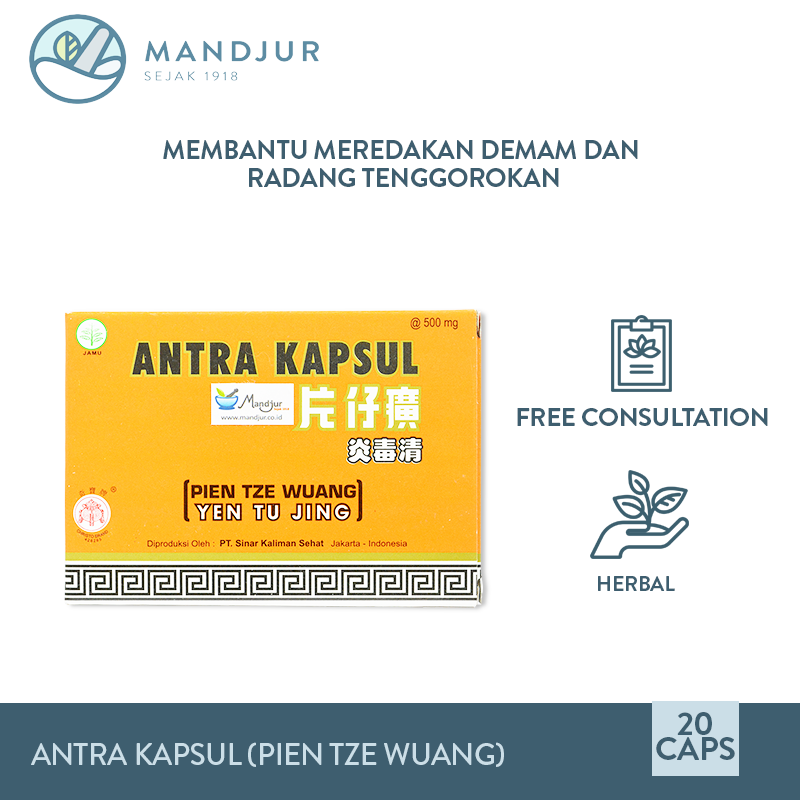 Jual Multi Antra Kapsul Pien Tze Wuang Yen Tu Jing Obat Demam ...
