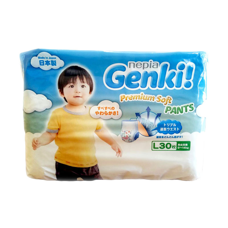 Jual Nepia Genki NEW Premium Baby Diapers Soft Pants Popok Bayi [Size L ...