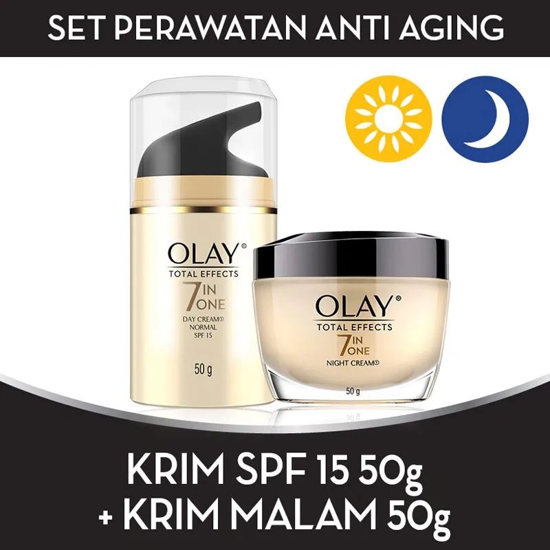 Promo Olay Total Effects 7 In 1 Day Cream Dan Night Cream - Hyaluronic ...