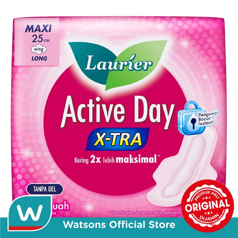Jual Laurier Active Day Super Maxi Long Wing [8 Pcs] di Seller WATSONS ...