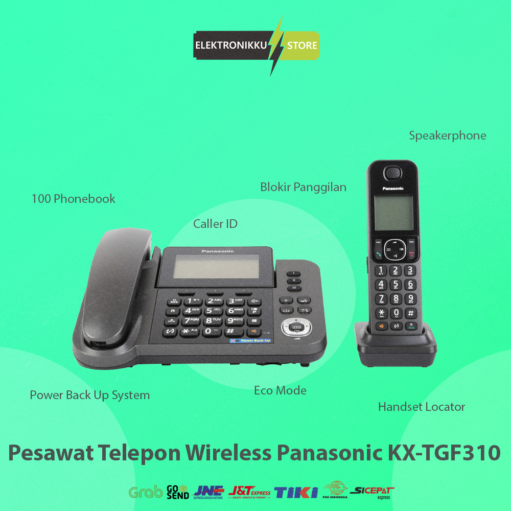 Promo Telepon Wireless Cordless Panasonic KX-TGF310 - Telephone Kantor ...