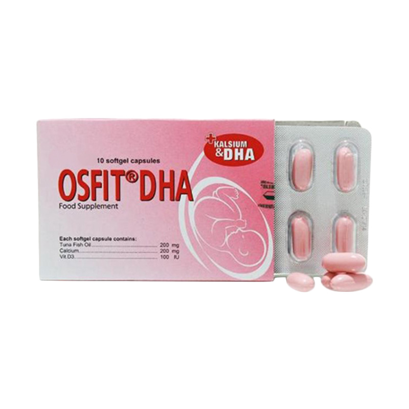 Jual Osfit DHA +Kalsium Supplemen Makanan [3 blister x 10 caps] di ...