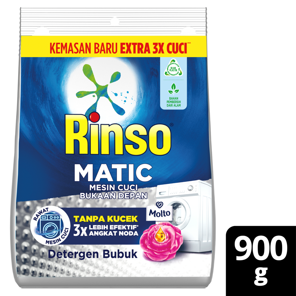 Promo Rinso Matic Deterjen Bubuk Detergen Mesin Cuci Bukaan Depan 3x ...