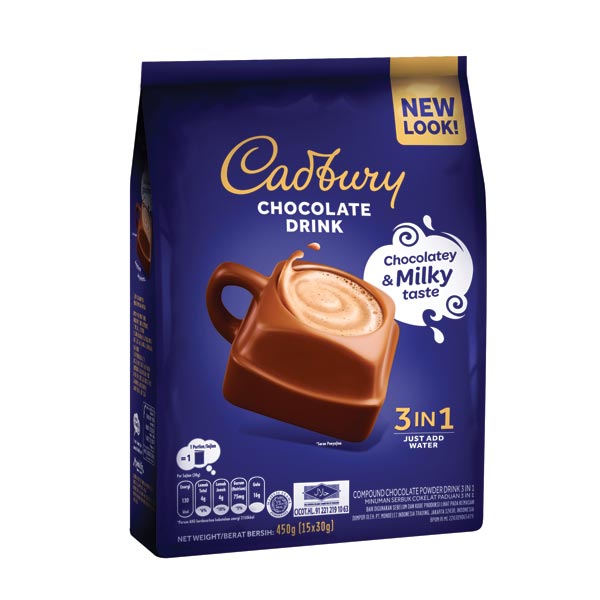 Jual CADBURY HOT CHOCOLATE 3 IN 1 ISI 15 SACHET X 30 GR - COKELAT di ...