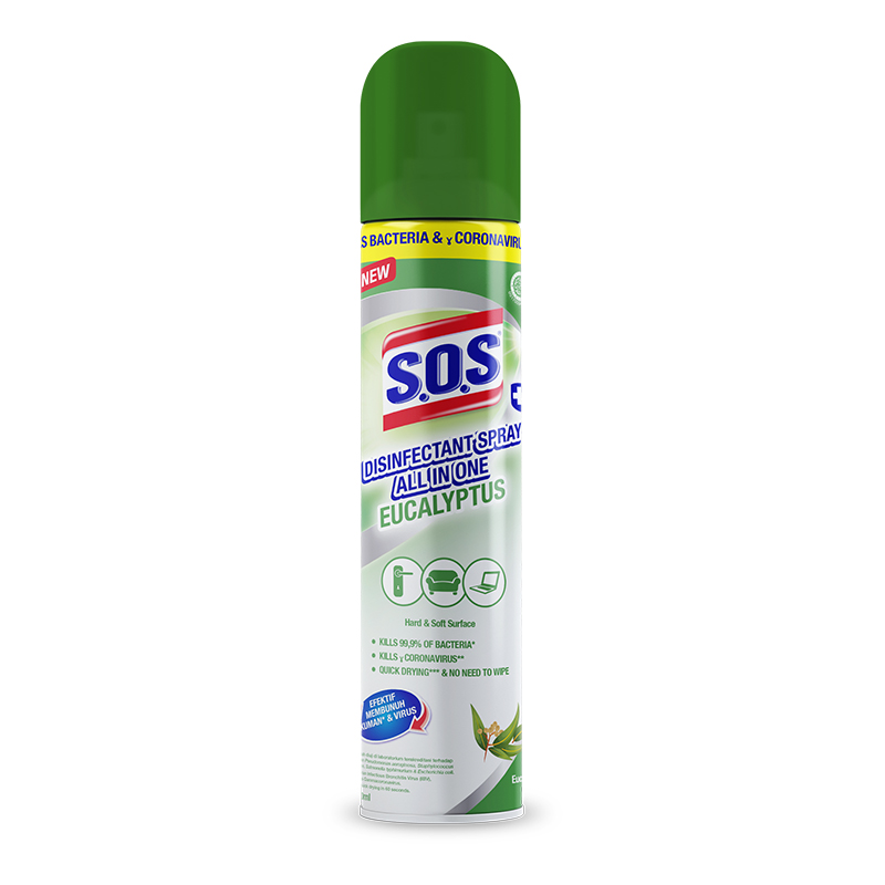 Jual SOS Disinfectant Spray All in One Eucalyptus 250 ml di Seller Alfamart Click & Collect ...
