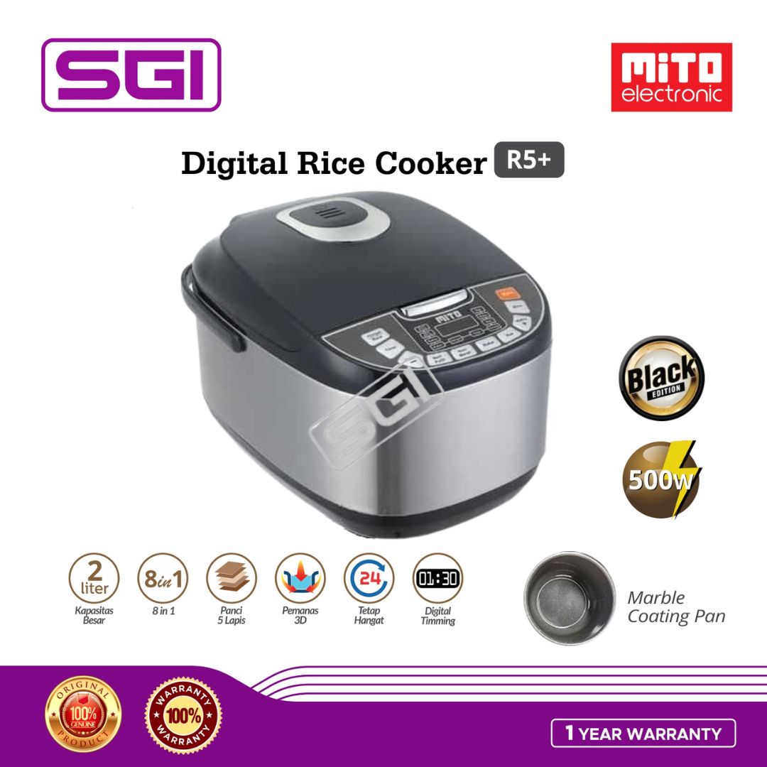 Promo Mito R5 8in1 Digital Rice Cooker - Silver [2 L] Diskon 18% Di ...