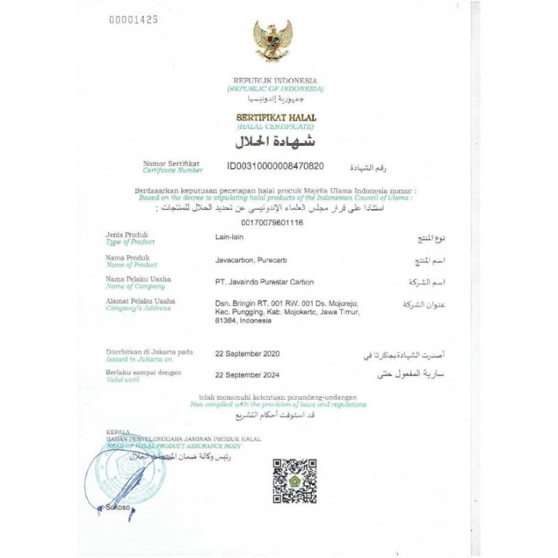 Jual Java Carbon Coconut Based Activated Carbon [25 Kg] Di Seller Pt ...