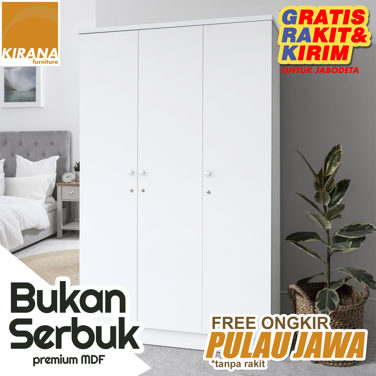 Buat Ruangan Semakin Fungsional dan Lapang dengan 15 Rekomendasi Lemari 3 Pintu Minimalis yang ...