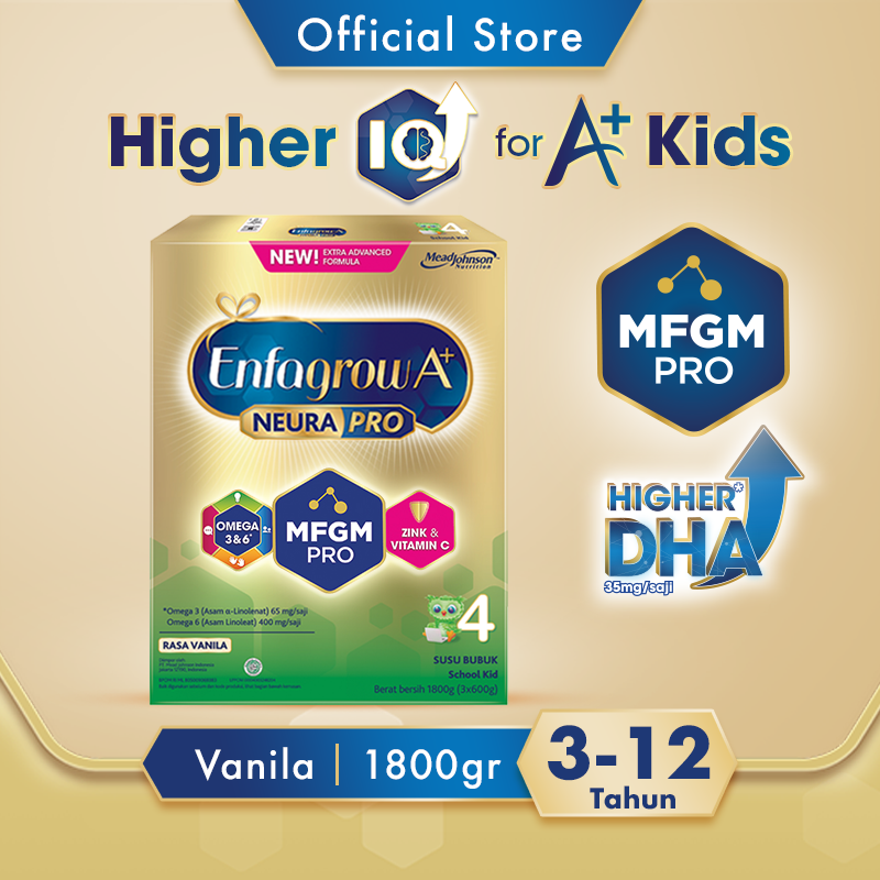 Jual Enfagrow A+ 4 Susu Formula Anak 3 - 12 Tahun Vanila 1800 Gr Di ...
