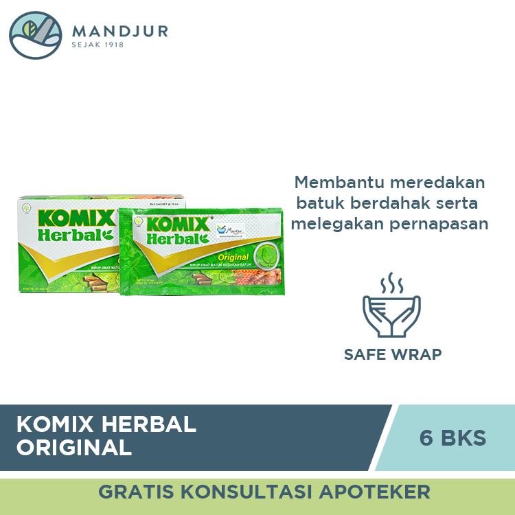 Jual KOMIX Herbal Obat Batuk [6 Sachet/ Original] di Seller Apotek ...