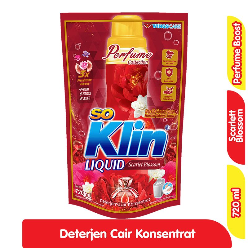 Jual So Klin Liquid Deterjen Cair Scarlett Blossom 720 Ml Di Seller ...